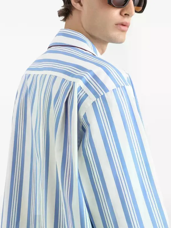 Dolce & Gabbana Striped Poplin Vanity Shirt - Blue