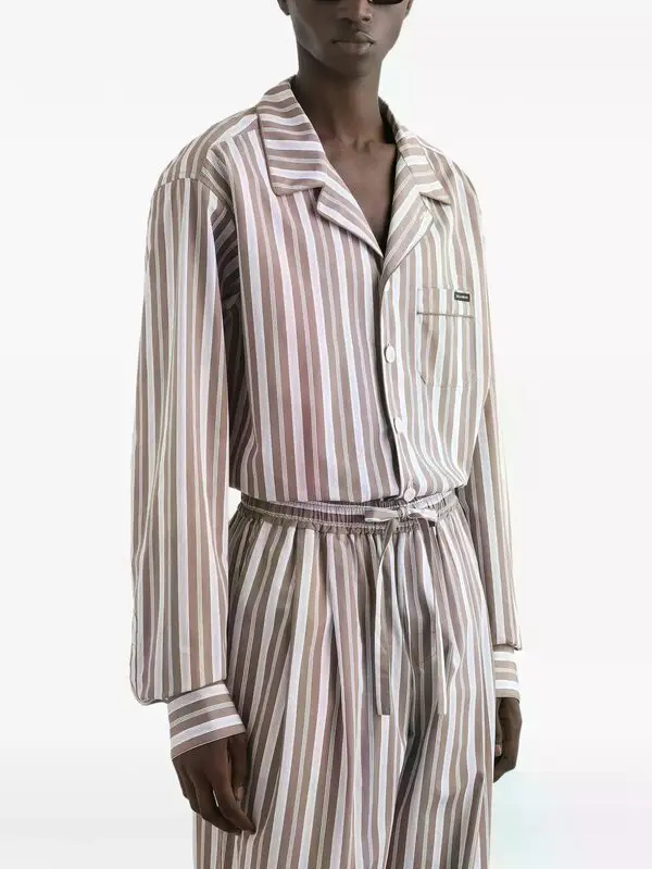 Dolce & Gabbana Compact Striped Poplin Vanity Shirt