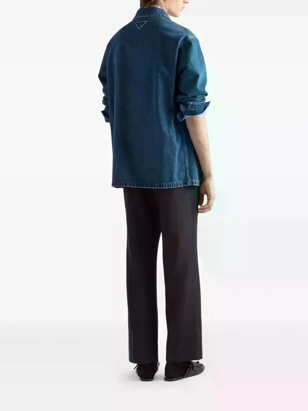 Prada Bleached Denim Blouson Jacket