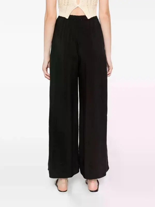 FORTE_FORTE Button Detail Wide Leg Pleated Trousers