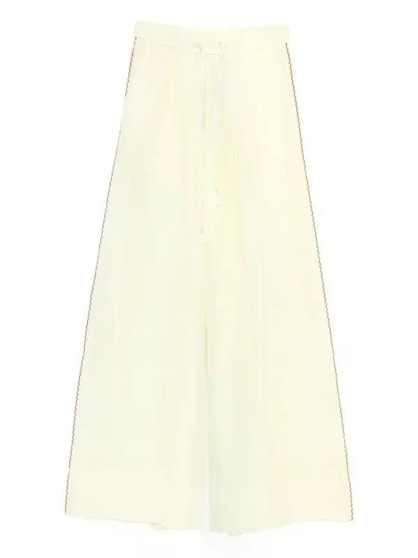 FORTE_FORTE Drawstring Scalloped Trousers