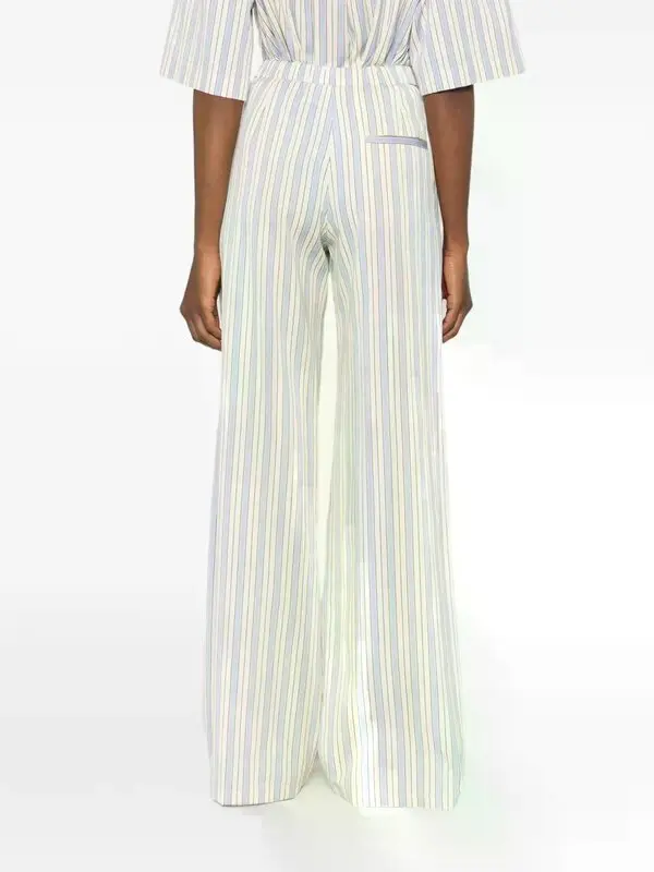 FORTE_FORTE Striped Wide-leg Trousers