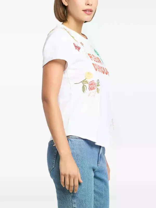 Cinq À Sept Fleur D'amour Embroidered T-shirt