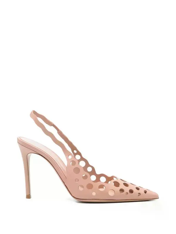 GIANVITO ROSSI Slingback Heeled Pumps - Neutrals