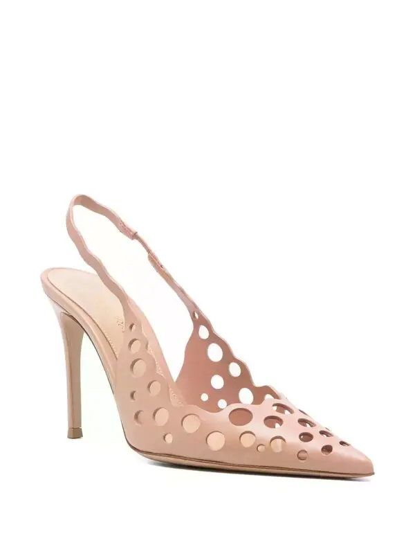 GIANVITO ROSSI Slingback Heeled Pumps - Neutrals