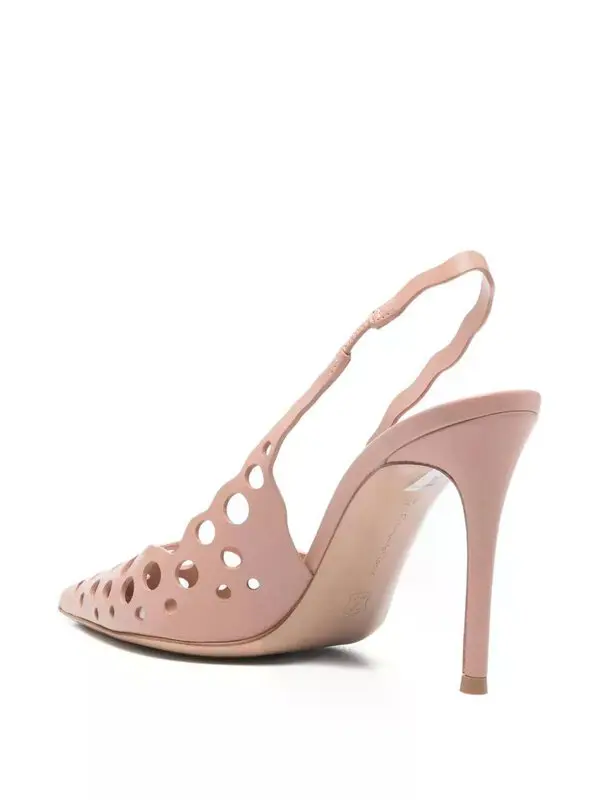 GIANVITO ROSSI Slingback Heeled Pumps - Neutrals
