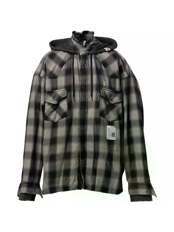 Mihara Yasuhiro Checkered Hooded Shirt