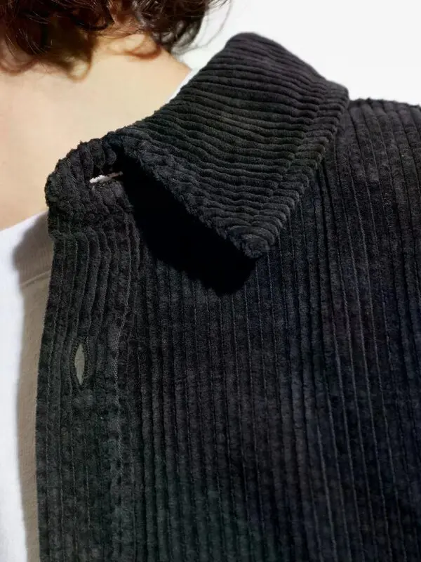 American Vintage Padow Button-corduroy Shirt - Black
