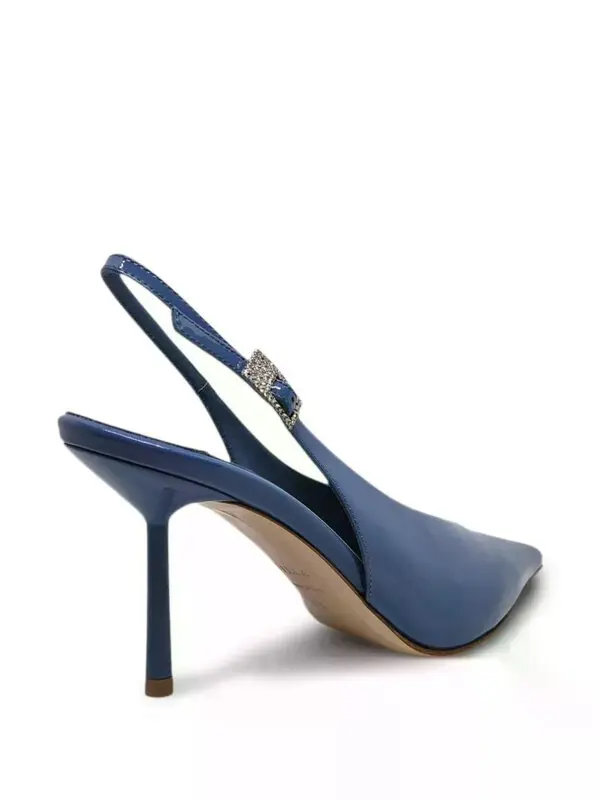 LE SILLA Pointed Toe Slingback Pumps With Buckle Detail - Blue
