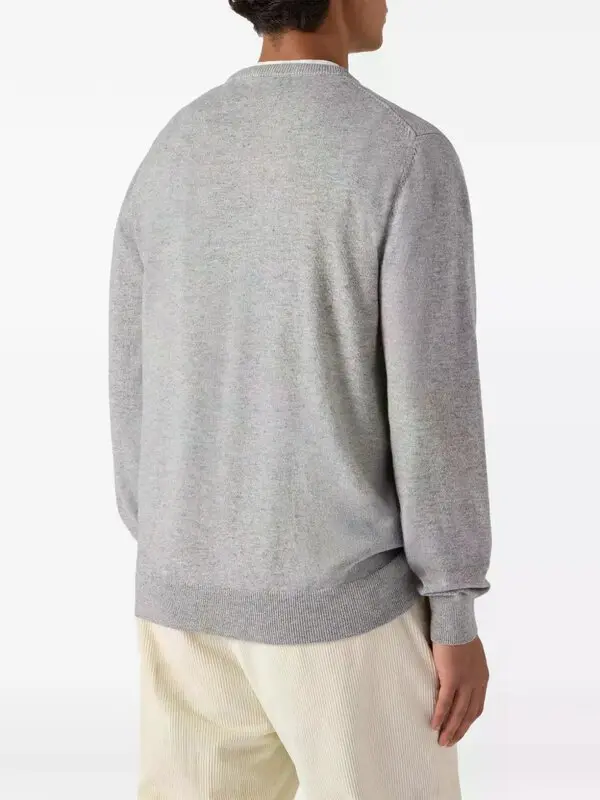 MC2 SAINT BARTH Embroidered Crew-neck Sweater - Grey