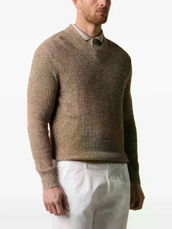 Brooks Brothers V-neck Mouliné Sweater