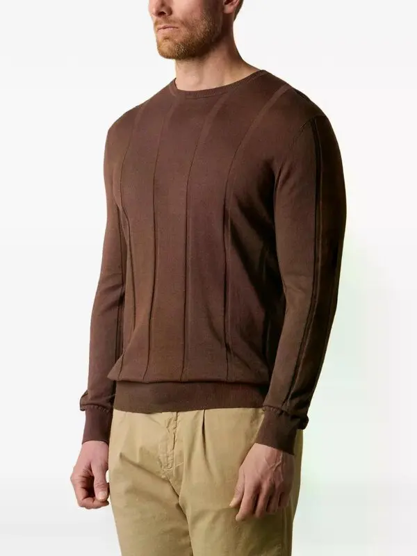 Brooks Brothers Ribbed Crew-neck Sweater - Brown