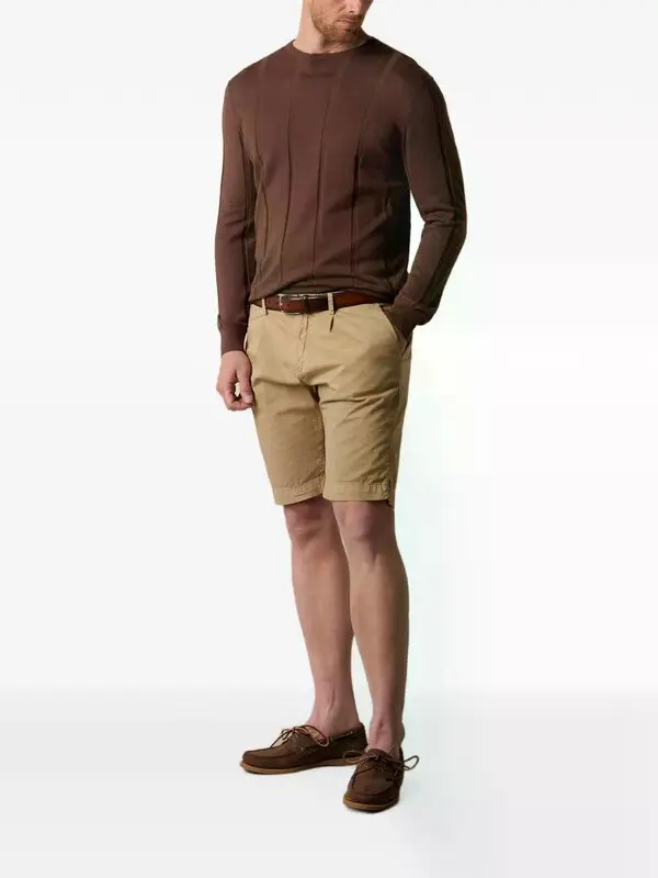 Brooks Brothers Crew Neck Sweater With Ribbed Detailing