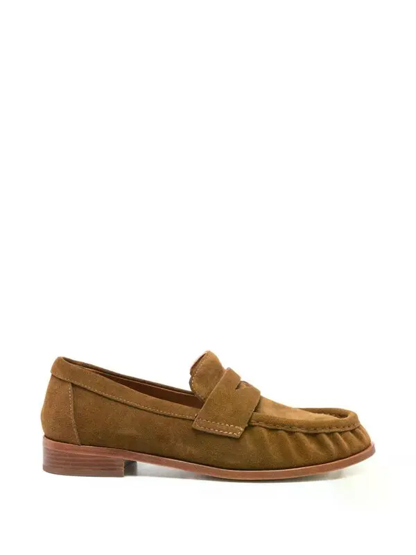 STRATEGIA SHOES Strategia Suede Strap Loafers
