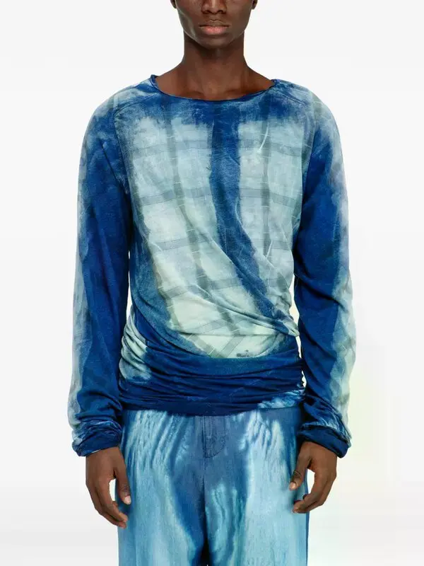 DIESEL® T-anton Check-pattern T-shirt