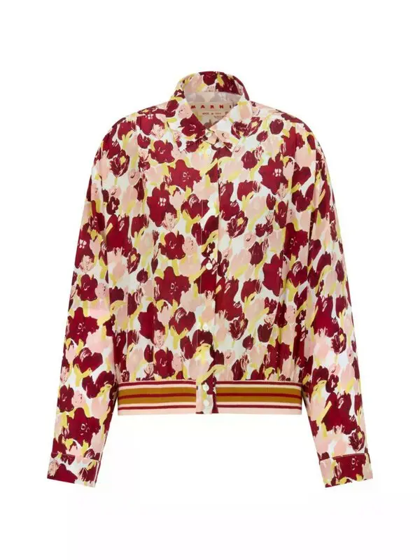 Marni Floral Print Silk Shirt