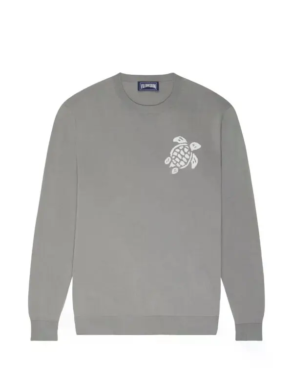 Vilebrequin Jacquard Turtle Crew Neck Sweater - Grey