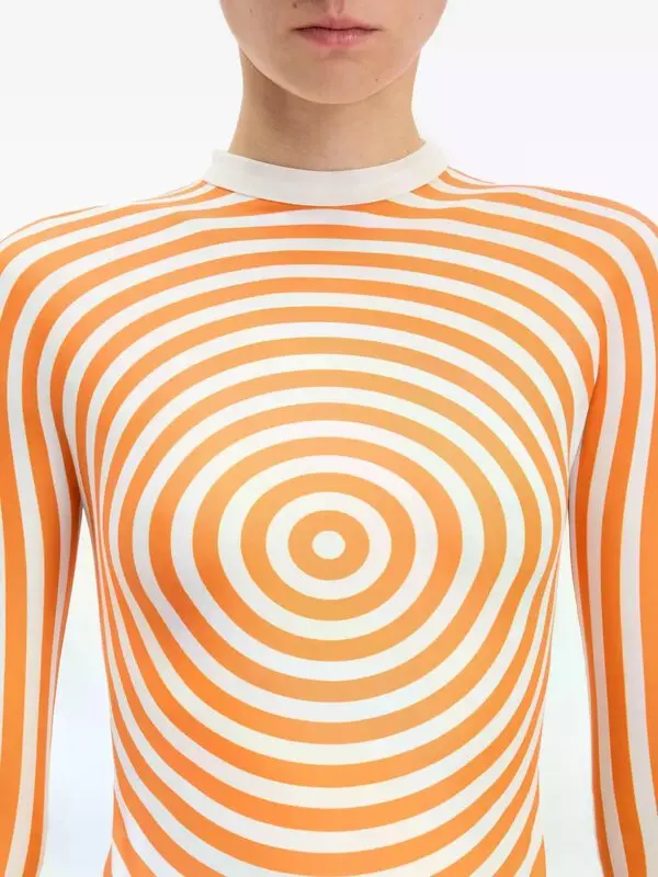 JEAN PAUL GAULTIER Printed Crewneck Top - Orange