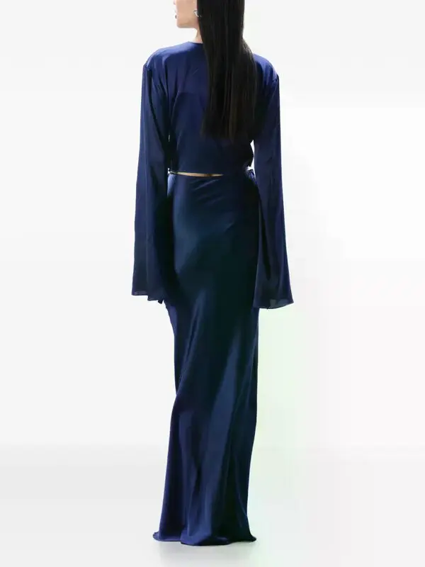 MANURI Sylvia Cut-out Tie Silk Dress