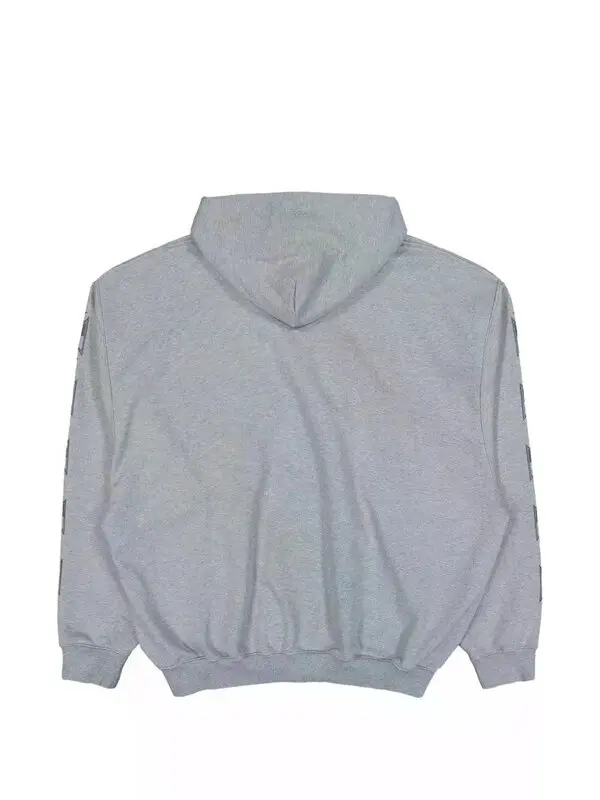 Vetements Logo Zip-up Hoodie - Grey