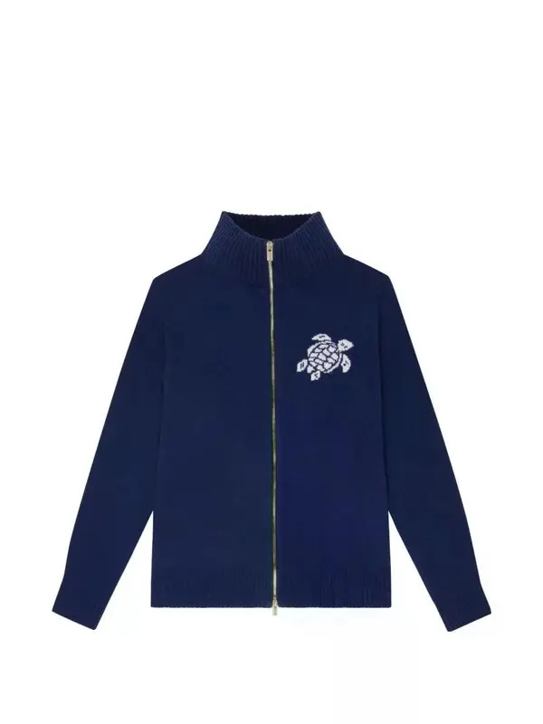 Vilebrequin Logo Jacquard Zip-up Cardigan