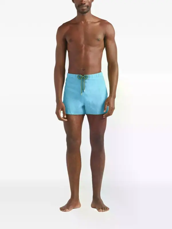 Vilebrequin Drawstring Linen Swim Shorts - Blue