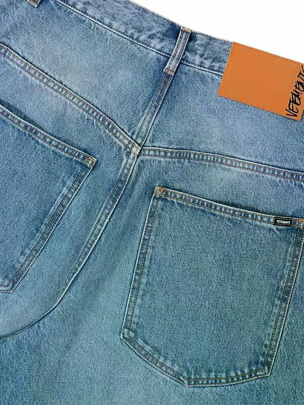 Vetements Text-print Straight Leg Jeans
