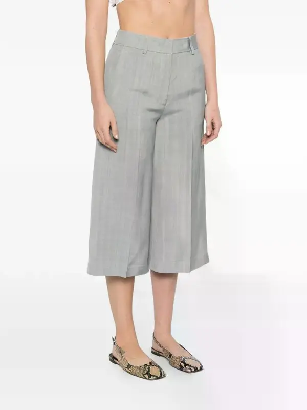 FORTE_FORTE Lagoon Wide-leg Cropped Trousers - Grey