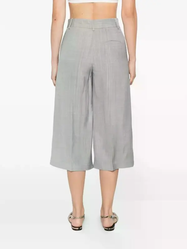 FORTE_FORTE Lagoon Wide-leg Cropped Trousers - Grey