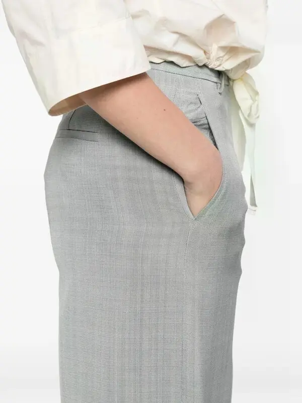 FORTE_FORTE Lagoon Wide-leg Cropped Trousers - Grey