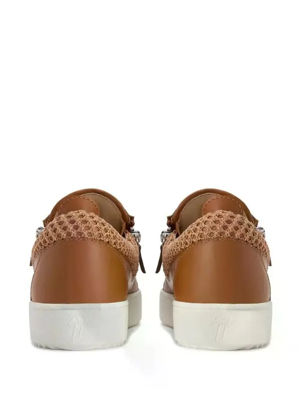 GIUSEPPE ZANOTTI Frankie Crocheted Sneakers - Brown