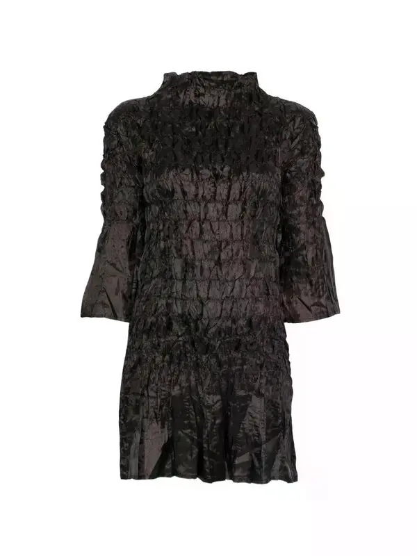 GONGDID DESIGN Funnel Neck Mini Dress