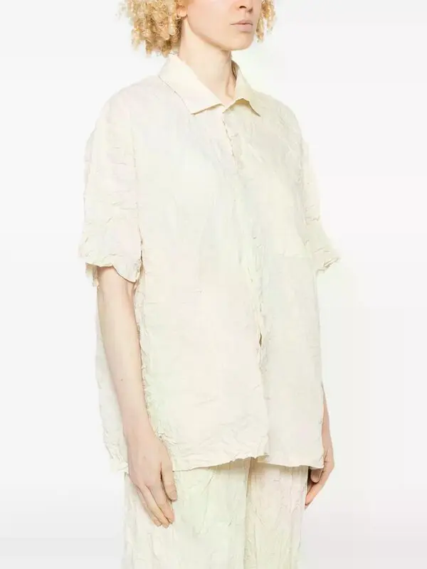 GONGDID DESIGN Crinkled Textured Shirt