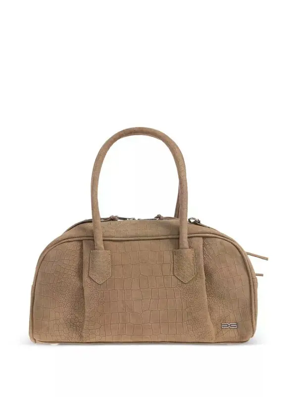 GESTUZ Crocodile-effect Tote Bag - Neutrals
