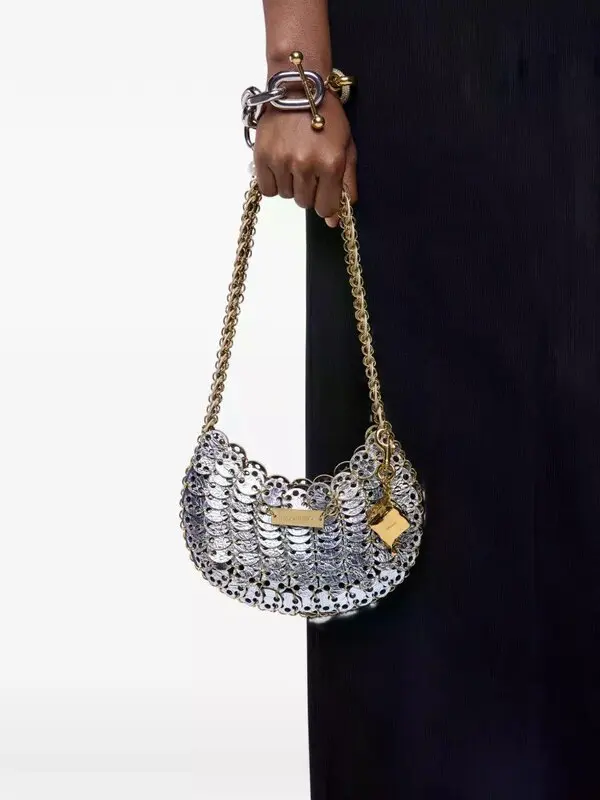 Rabanne Chainmail Effect Disc Shoulder Bag