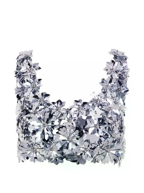 Rabanne Flower-appliqué Top