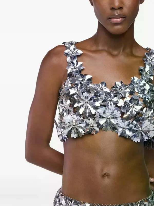 Rabanne Flower-appliqué Top