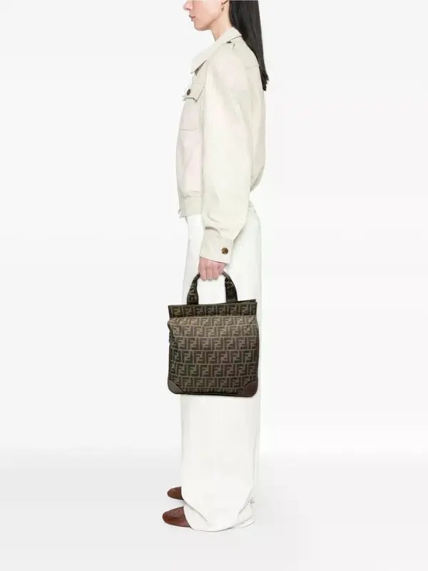 Fendi Zucca Canvas Shopping Tote Bag
