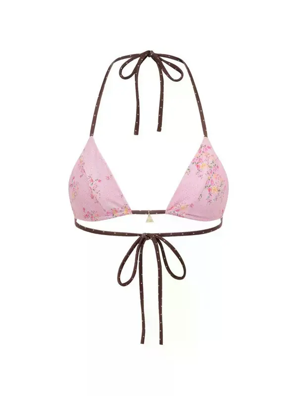 FAE SWIM Honey Reversible Bikini Top - Pink