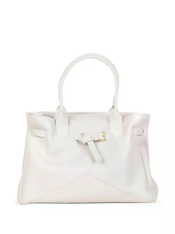 BALLANTYNE Kate Buckle Detail Handle Shoulder Bag - White
