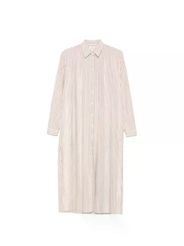 MC2 SAINT BARTH Adeline Striped Midi Dress - Neutrals