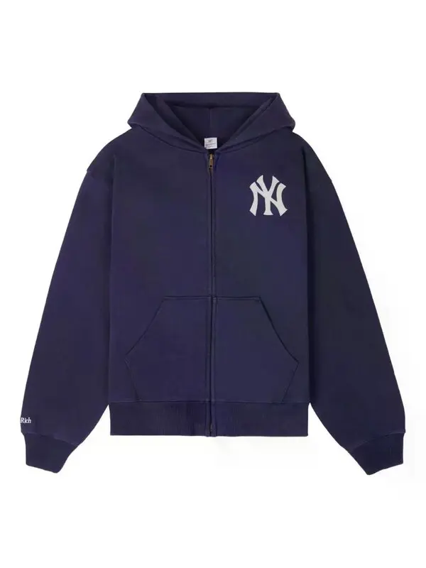 Sporty & Rich Yankees Serif Zip-up Hoodie