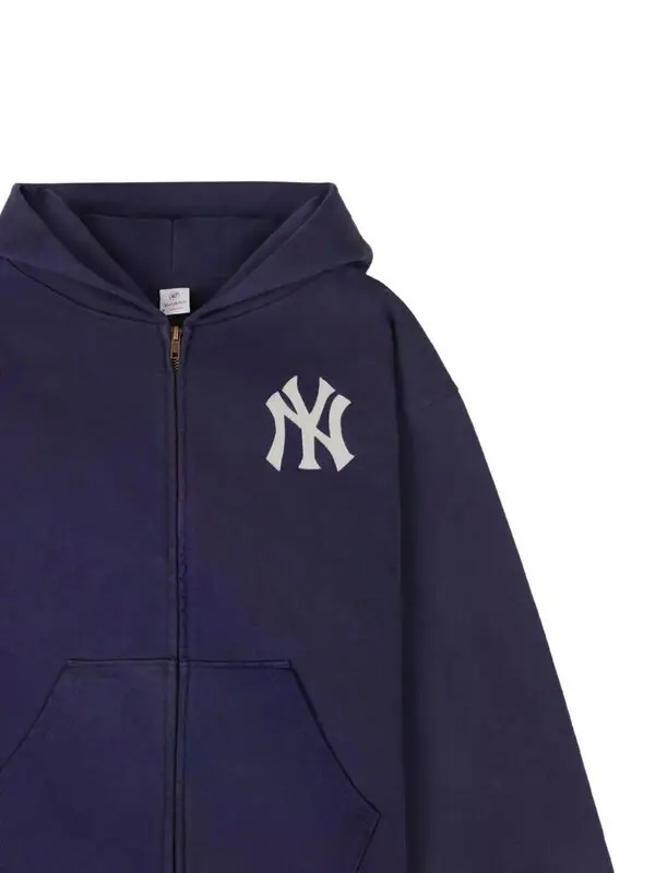 Sporty & Rich Yankees Serif Zip-up Hoodie