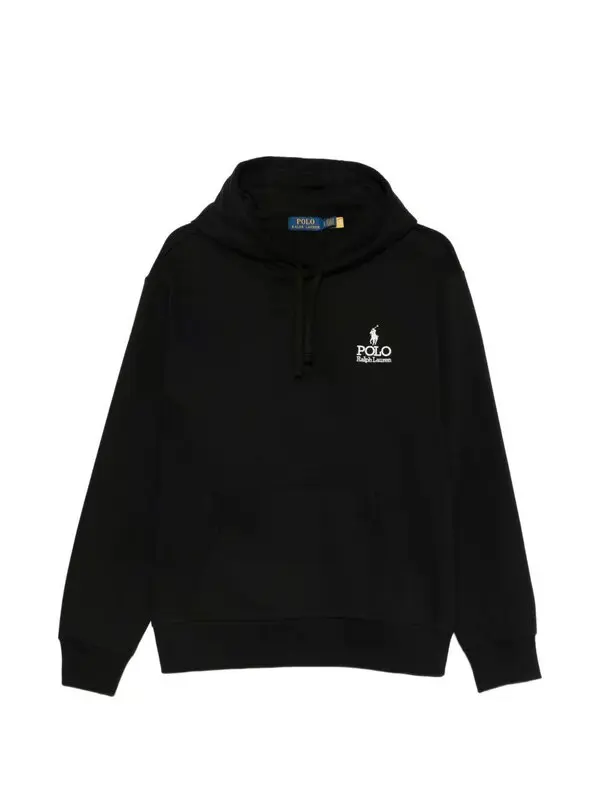 Polo Ralph Lauren Logo-embroidered Hoodie - Black