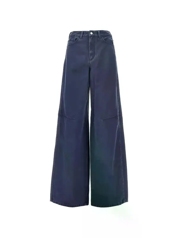 Emporio Armani Belt-loop Wide-leg Jeans - Blue
