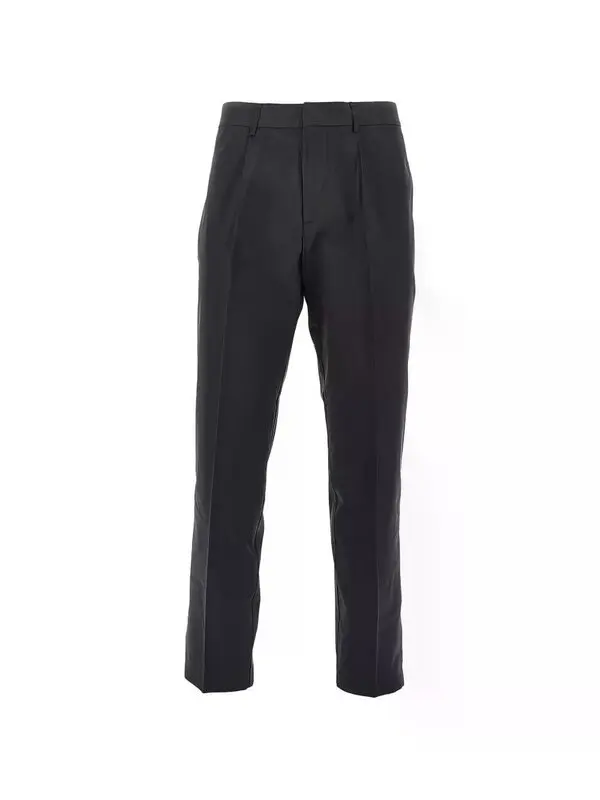 Emporio Armani Pleated Cotton Trousers