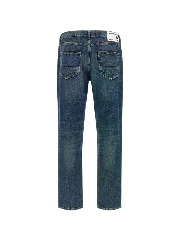 DEPARTMENT 5 Stone-washed Straight Leg Jeans With Contrast Stitching