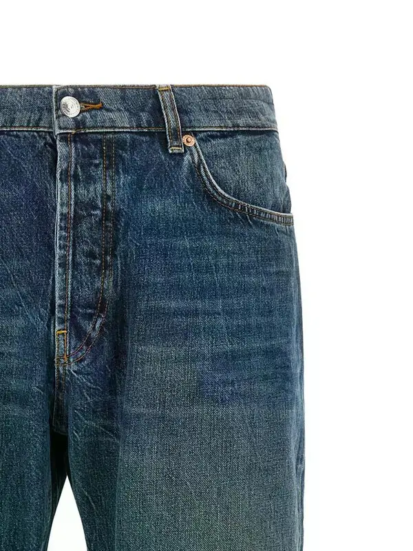 DEPARTMENT 5 Stone-washed Straight Leg Jeans With Contrast Stitching
