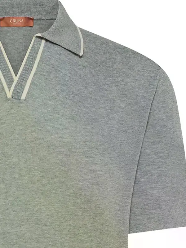 CRUNA V-neck Trim T-shirt - Grey