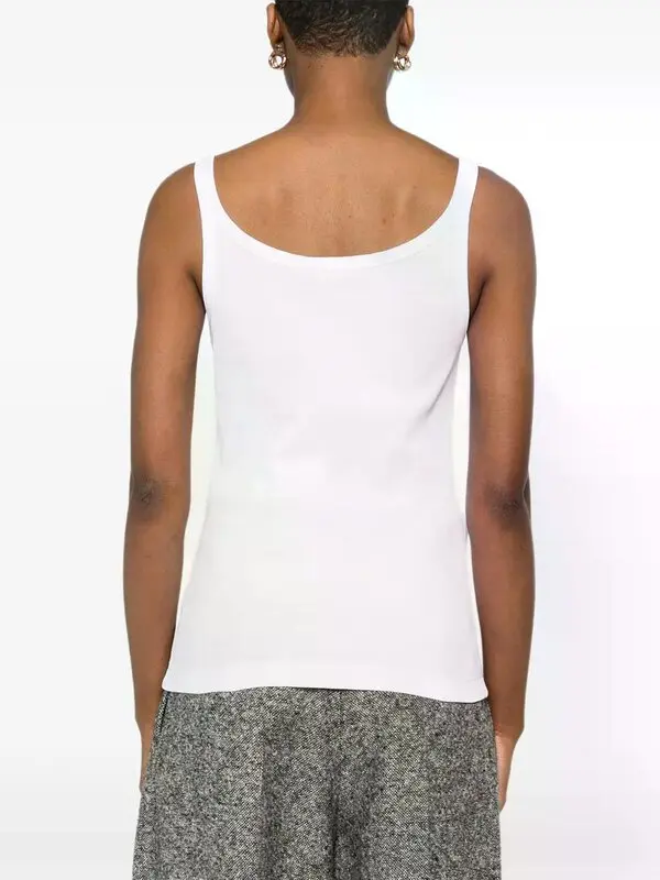Dolce & Gabbana Ribbed Tank Top With Embroidery